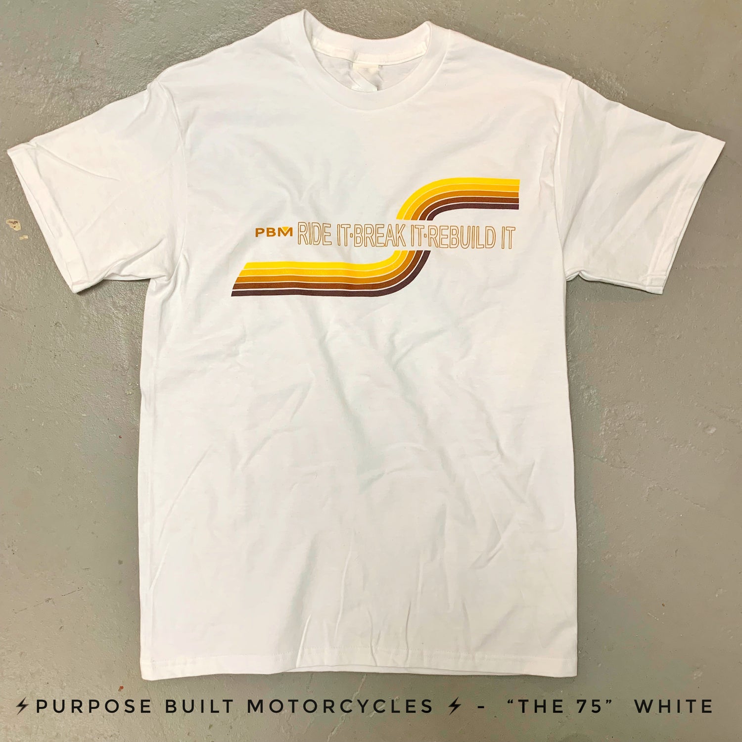 The 75 - Ride It Break It Rebuild It White – Purpose Built Motorcycles